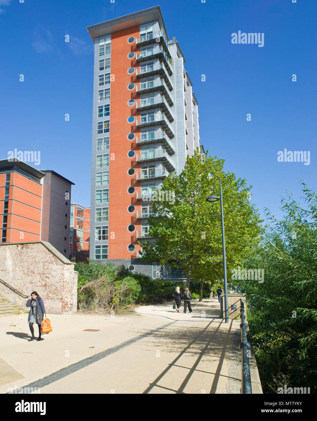 Urban High rise Block of Residental Flats and Apartments Stock Photo ...