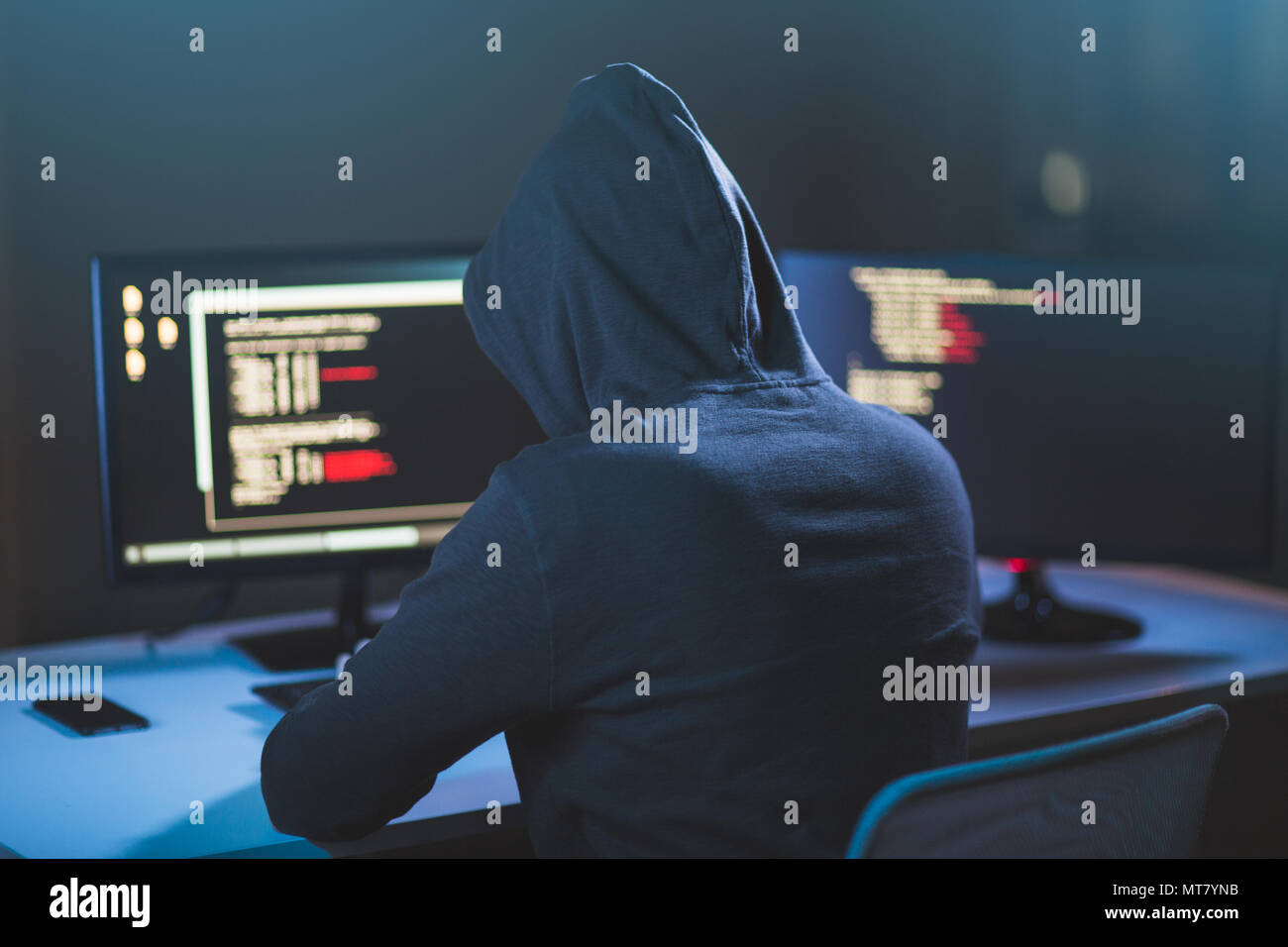 hacker using computer virus for cyber attack Stock Photo - Alamy