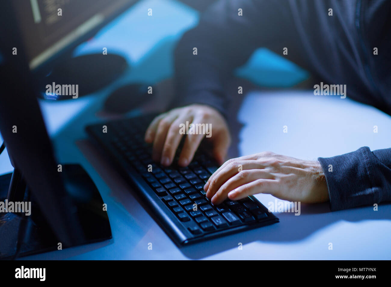 hacker hands typing on computer keyboard Stock Photo - Alamy hacker hands typing on computer keyboard Stock Photo - Alamy