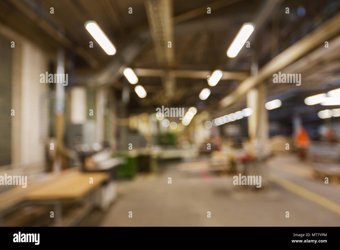 blurred factory workshop background Stock Photo - Alamy