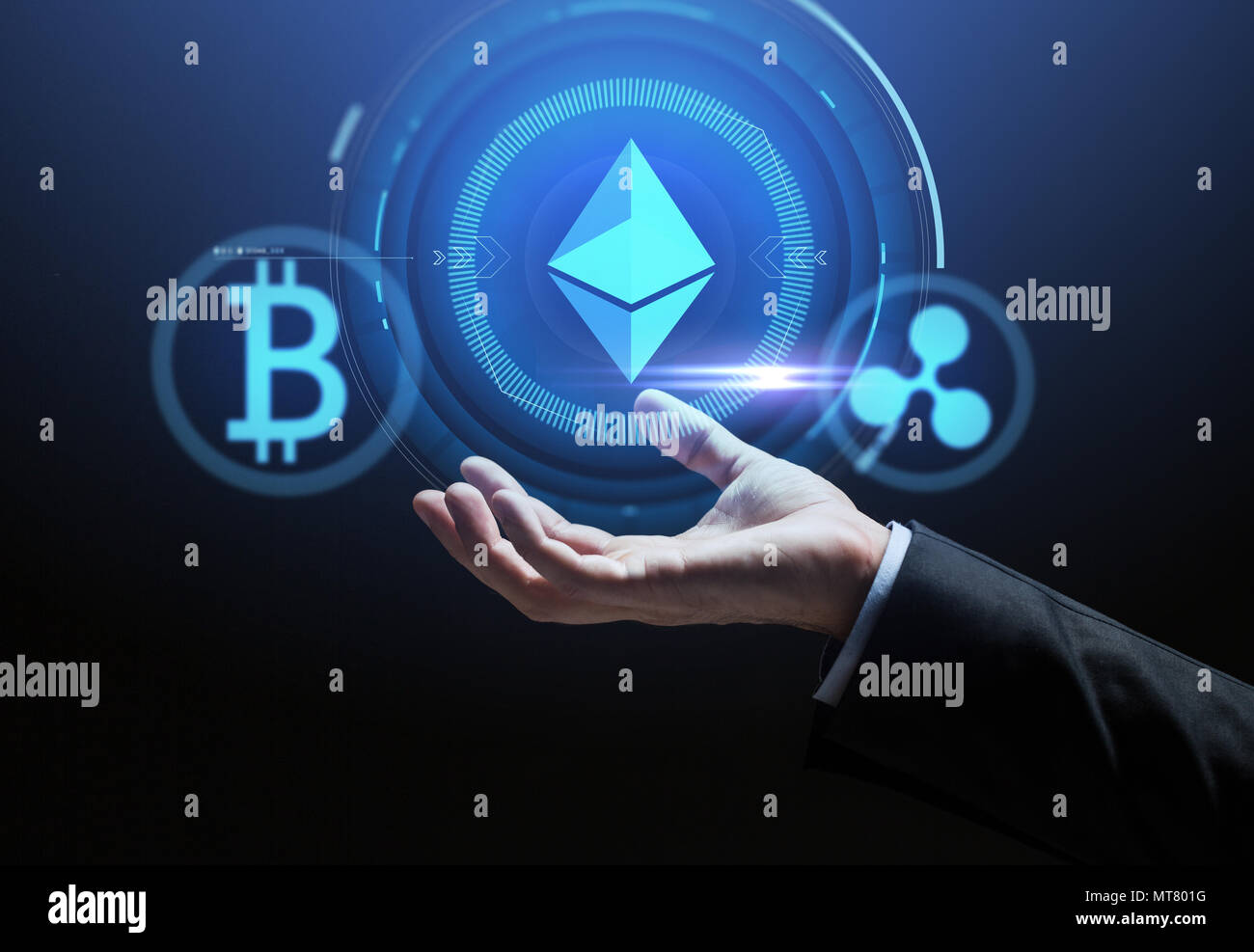 Cryptocurrency hand hi-res stock photography and images - Alamy