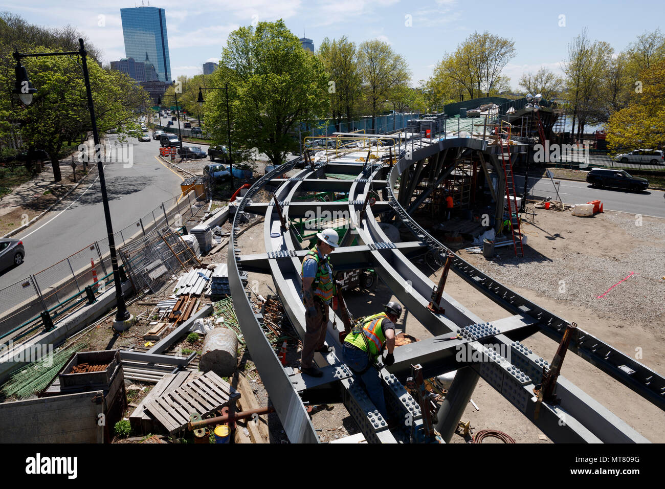 Pedestrian bridge construction hi-res stock photography and images - Alamy
