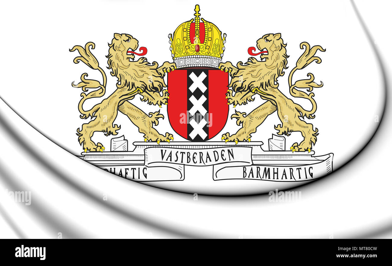 Amsterdam coat of arms flag hi-res stock photography and images - Alamy