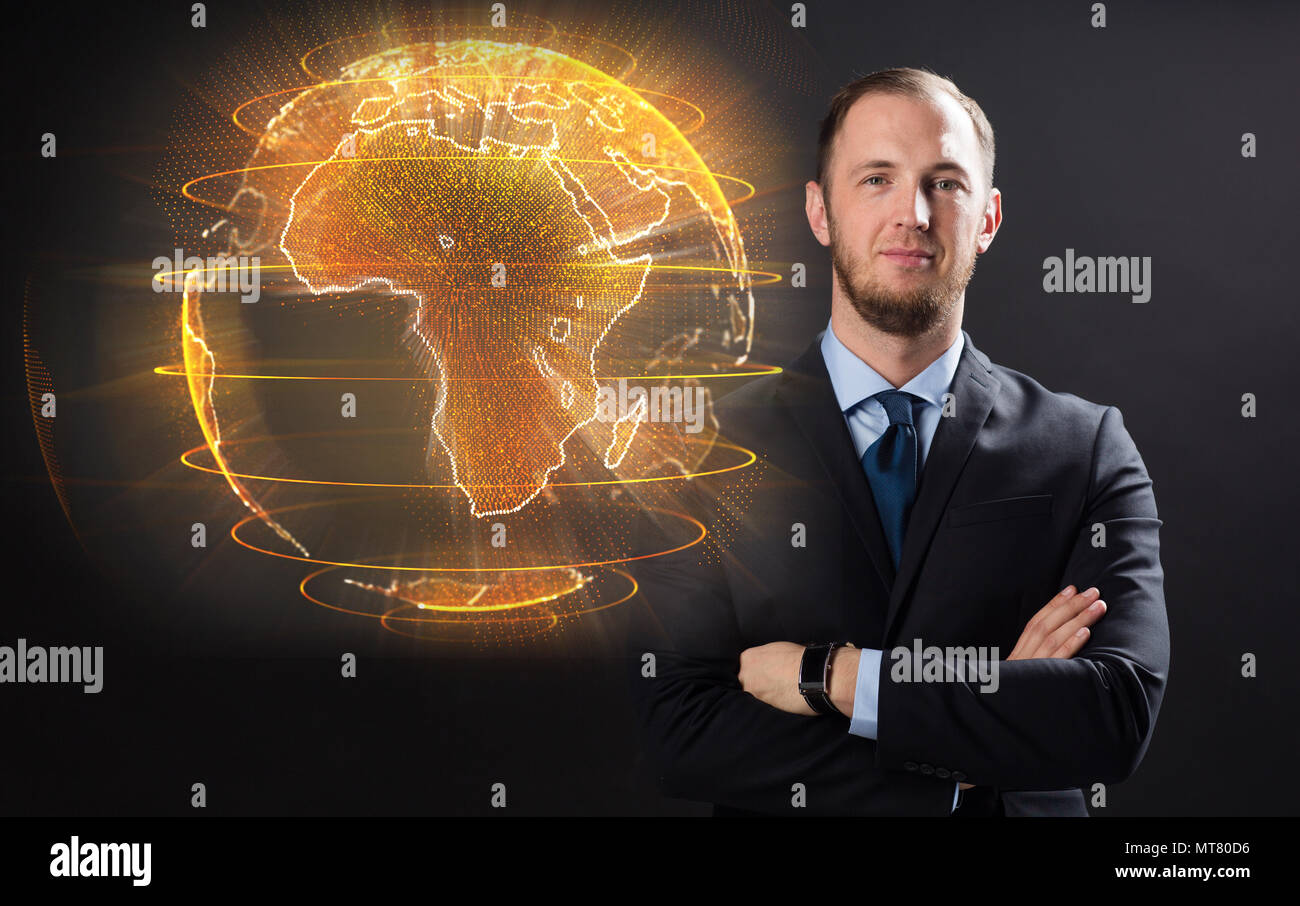 Futuristic hologram planet earth business hi-res stock photography and ...