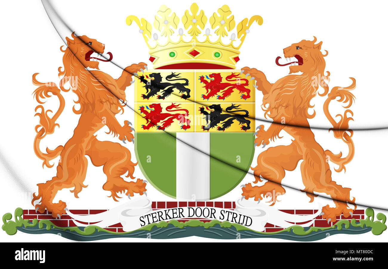 3D Rotterdam coat of arms, Netherlands. 3D Illustration Stock Photo - Alamy