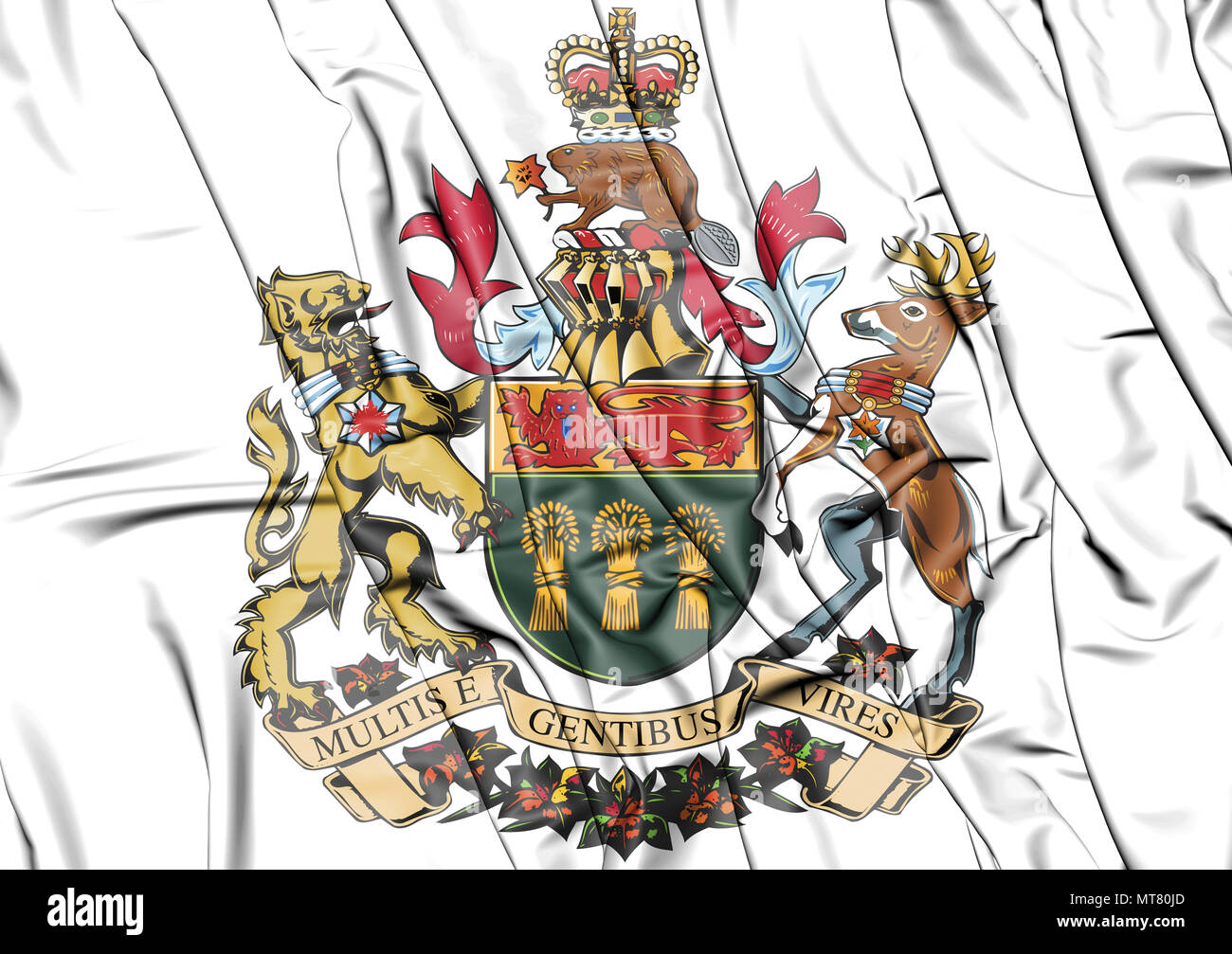 3D Saskatchewan Coat of Arms, Canada. 3D Illustration Stock Photo - Alamy