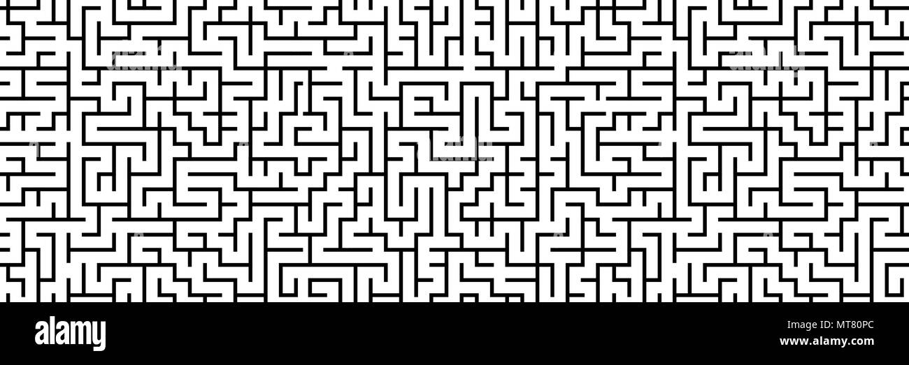 Seamless tileable panorama maze pattern as a background or banner Stock ...