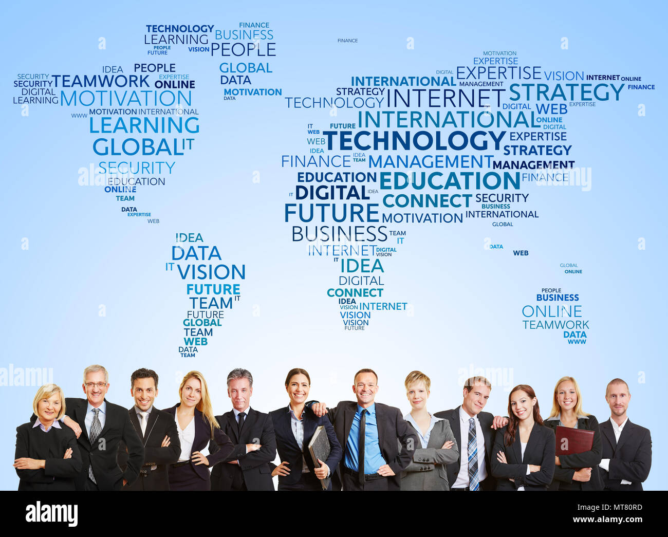 Business team world map hi-res stock photography and images - Alamy