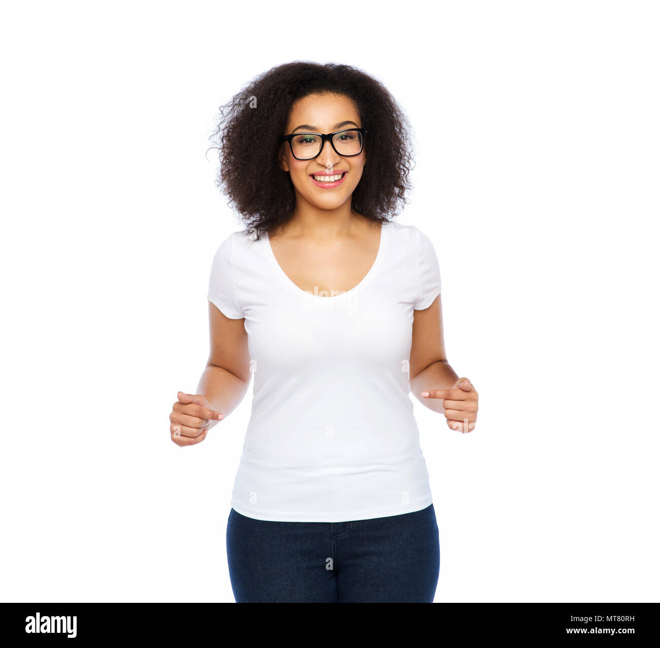 T shirt african american woman hi-res stock photography and images - Alamy