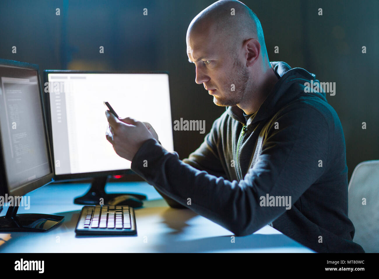 Hacker criminal dark web code malware hi-res stock photography and ...