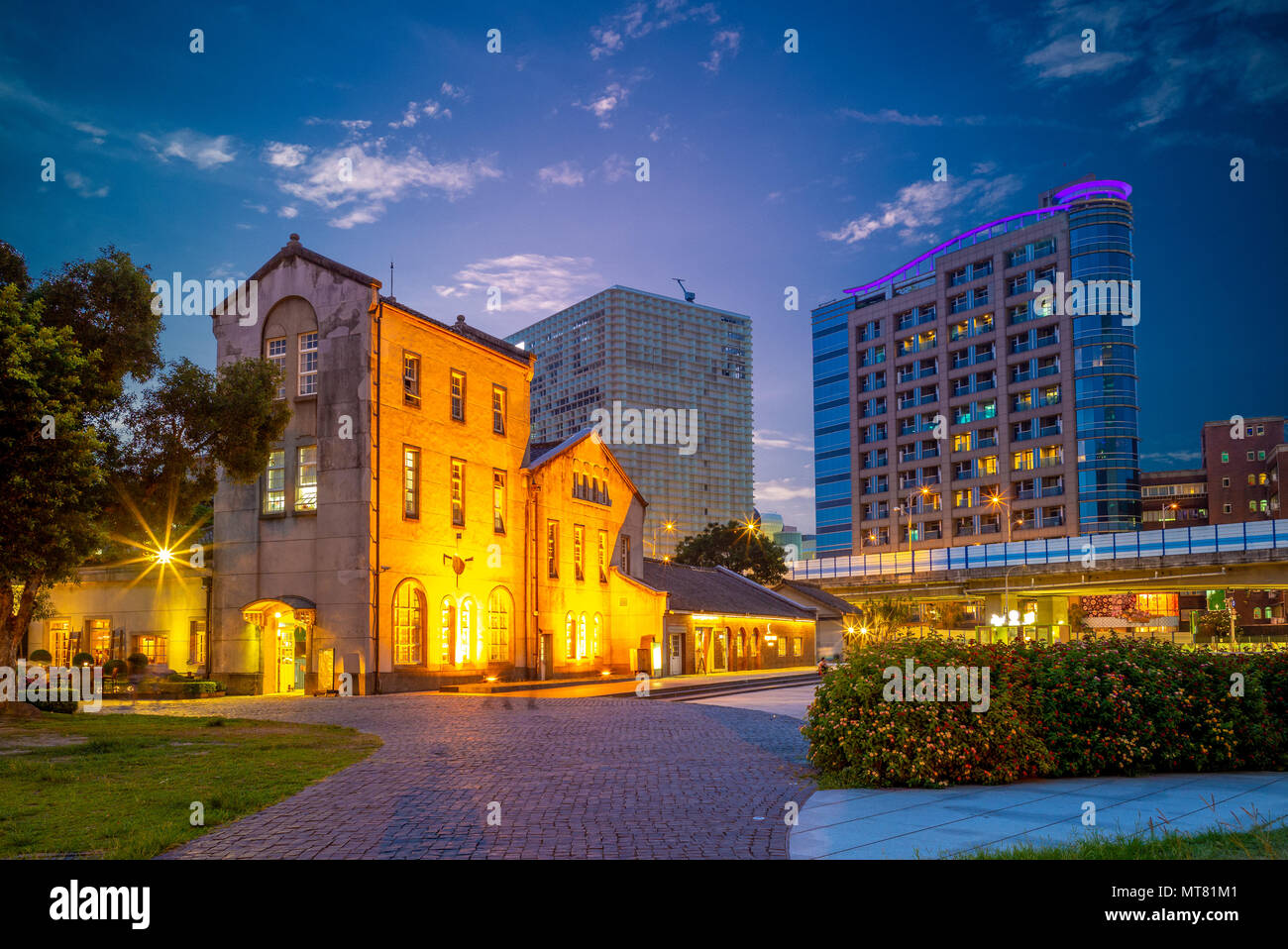 night view of Huashan 1914 Creative Park in taipei, taiwan Stock Photo ...