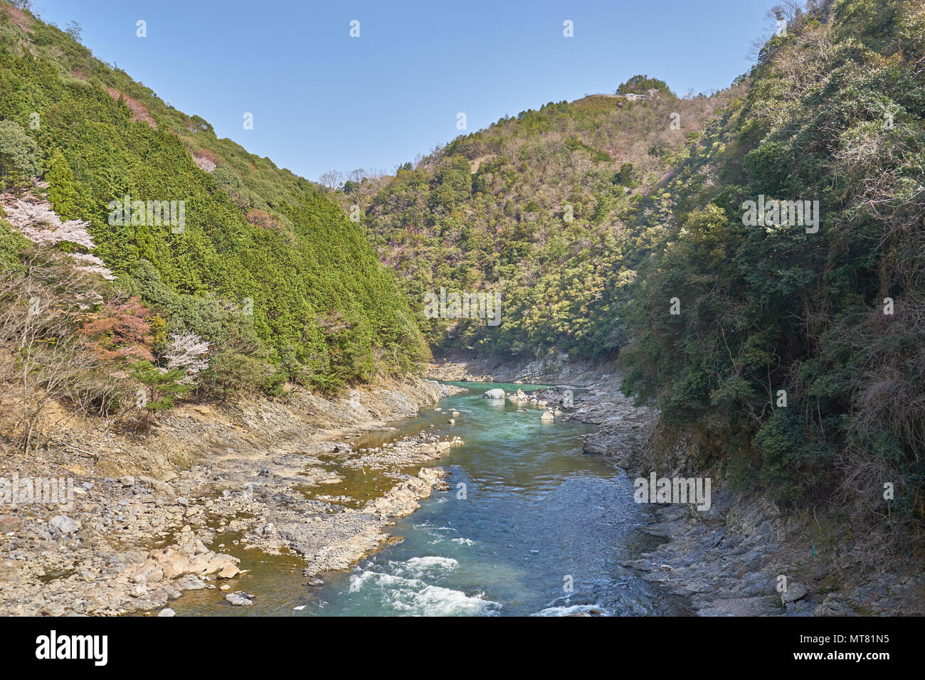 Beautiful Katsura river in Arashiyama, Kyoto, Japan Stock Photo - Alamy