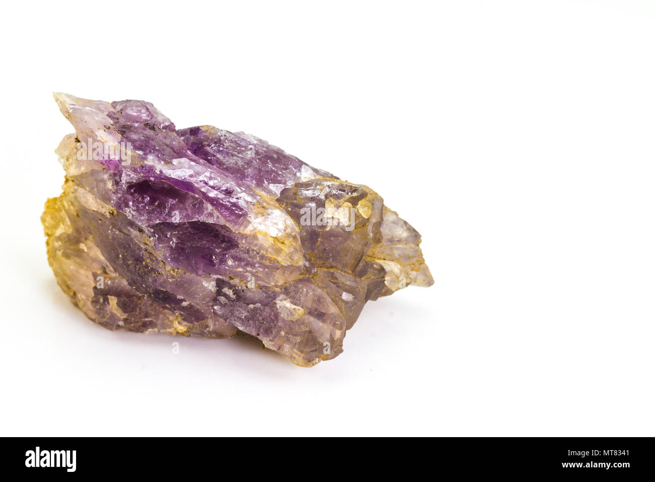 Amethyst, violet variety of quartz often used in jewelry, stone ...