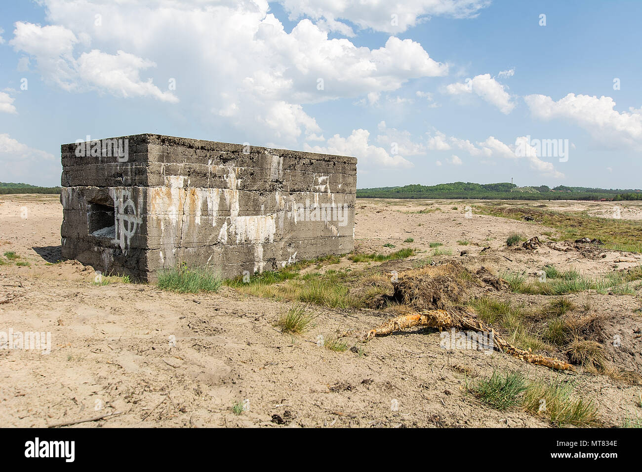 Bunker from Second World War at Bledowska Desert in Poland Stock Photo ...