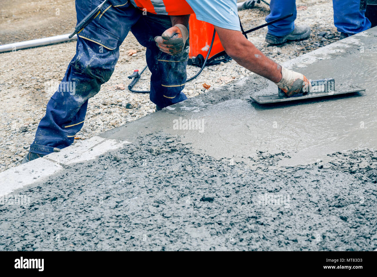 Concrete leveling works road construction hi-res stock photography and ...