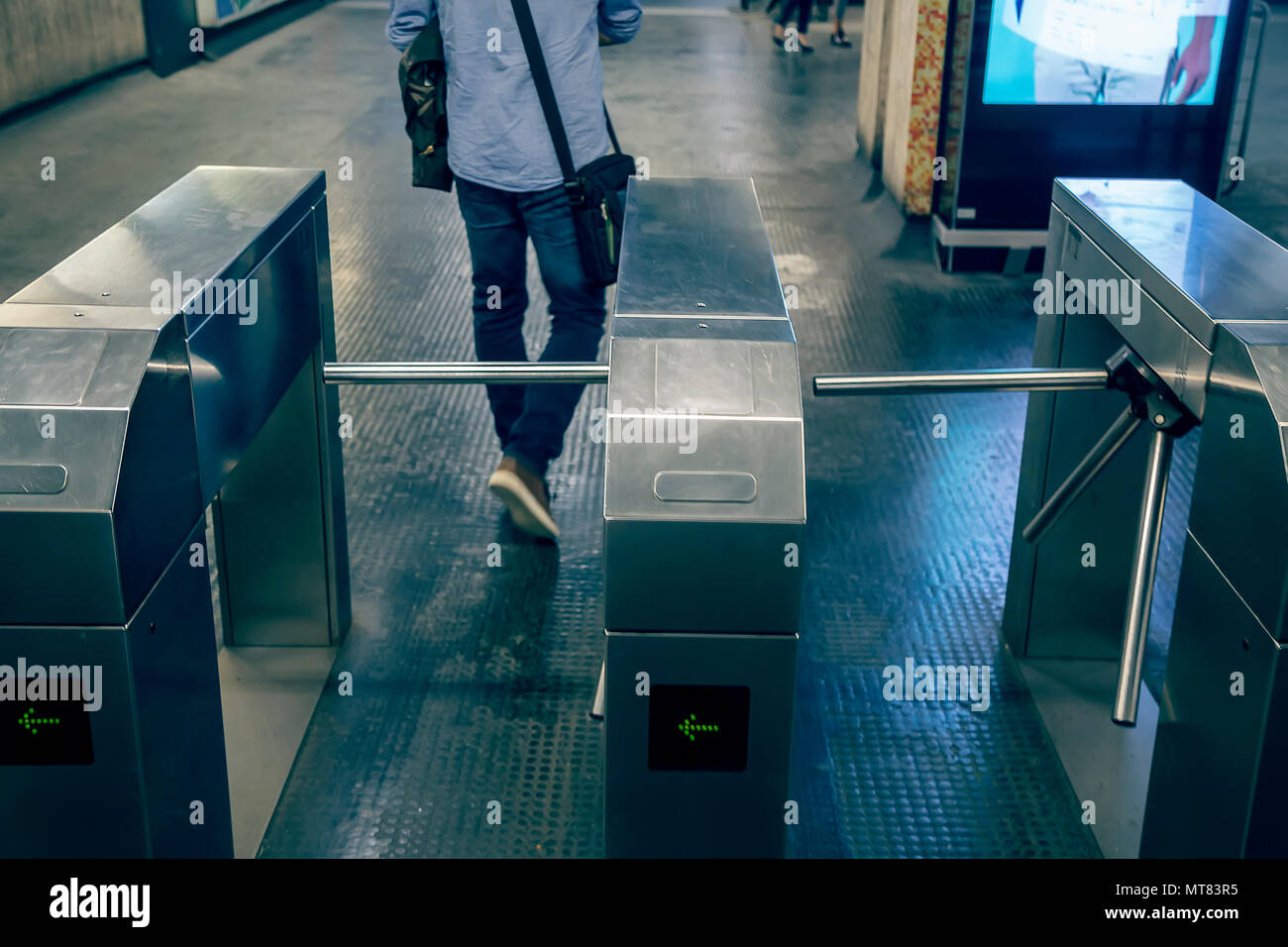 Electronic ticket barrier hi-res stock photography and images - Alamy