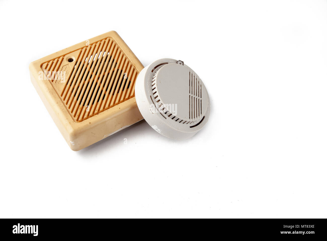 Old smoke detector Cut Out Stock Images & Pictures - Alamy