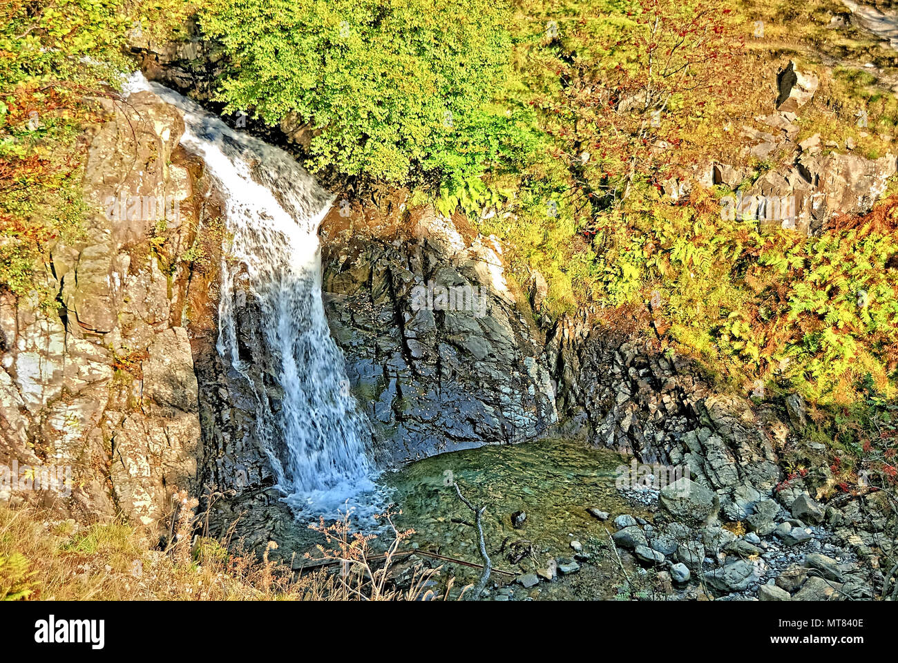 A Waterfall on the Old Man of Coniston Stock Photo - Alamy