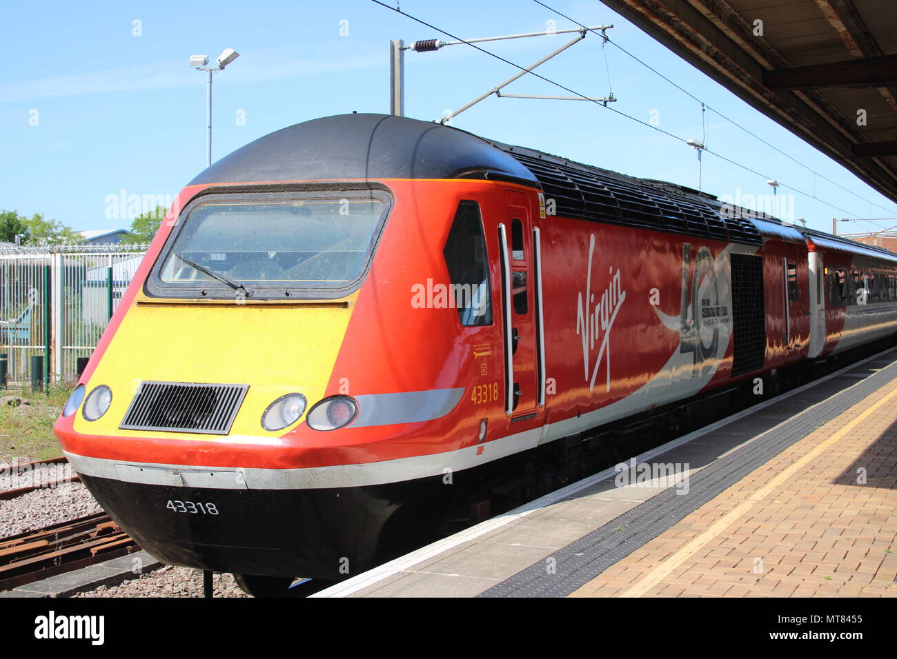 Class 43 HST set heads north with the 1S20 to Aberdeen from York Stock ...