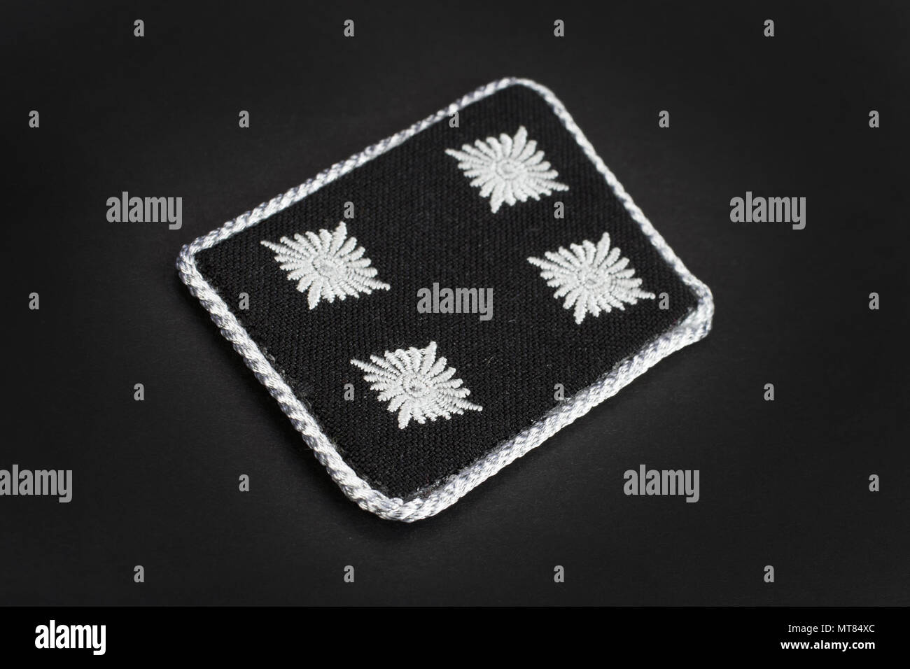 KIEV, UKRAINE - Feb 20, 2016. WW2 German Waffen-SS military insignia ...