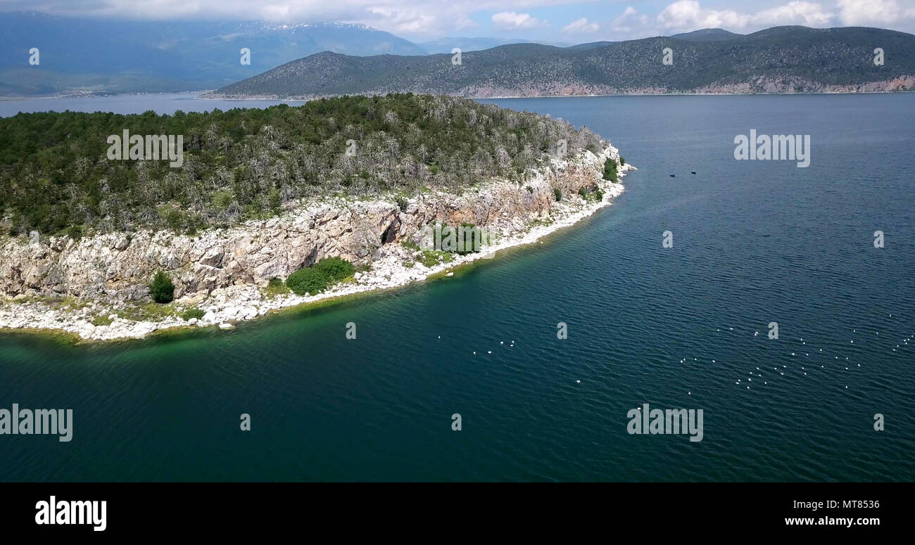 island golem grad in a lake prespa,macedonia,image Stock Photo - Alamy