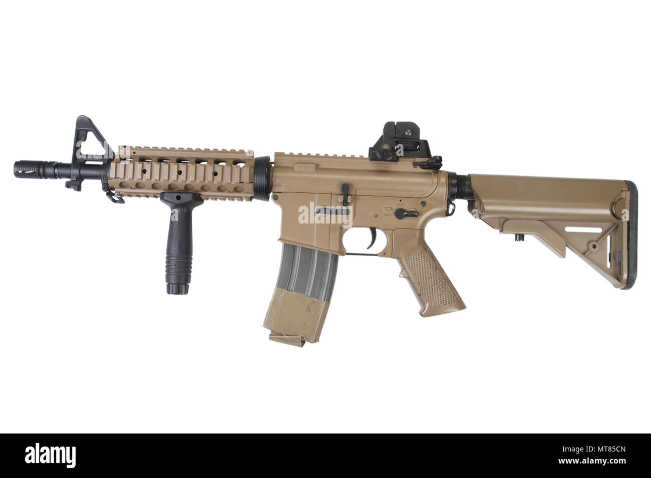 special forces carbine isolated on a white background Stock Photo - Alamy