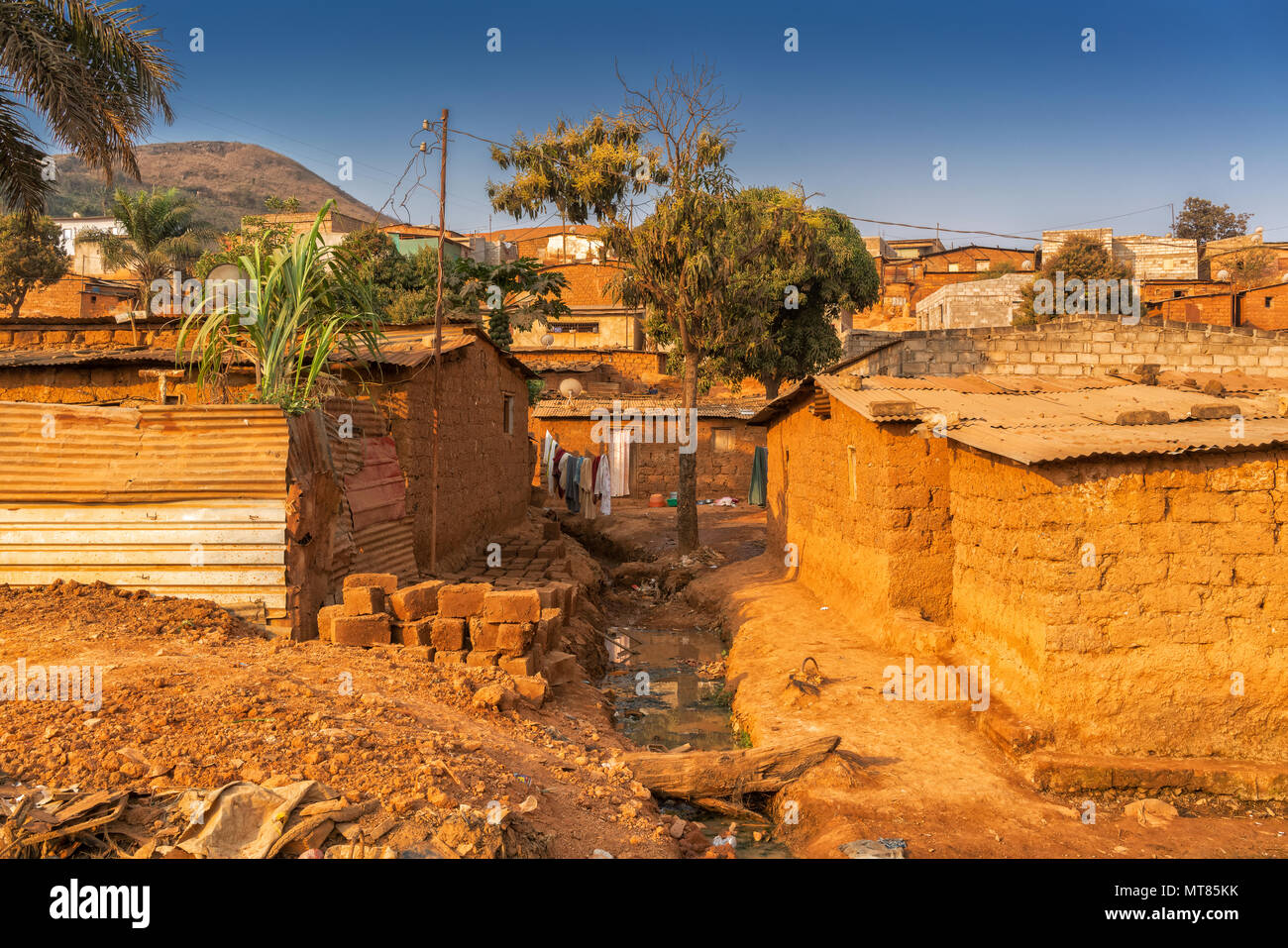 Rural and poor village of a remote Angola, Ndalatando. Africa Stock ...