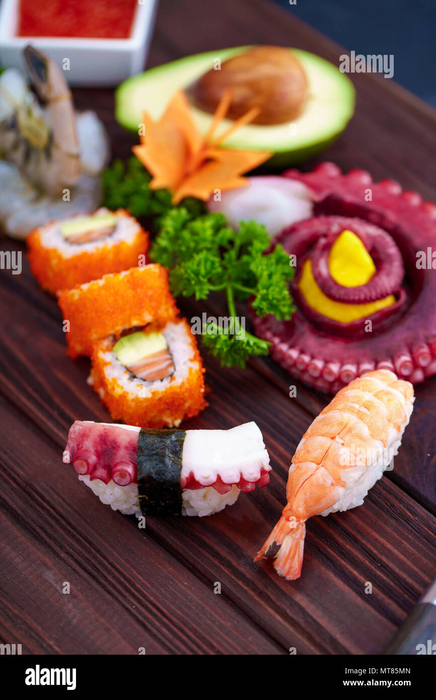Octopus Sushi Roll