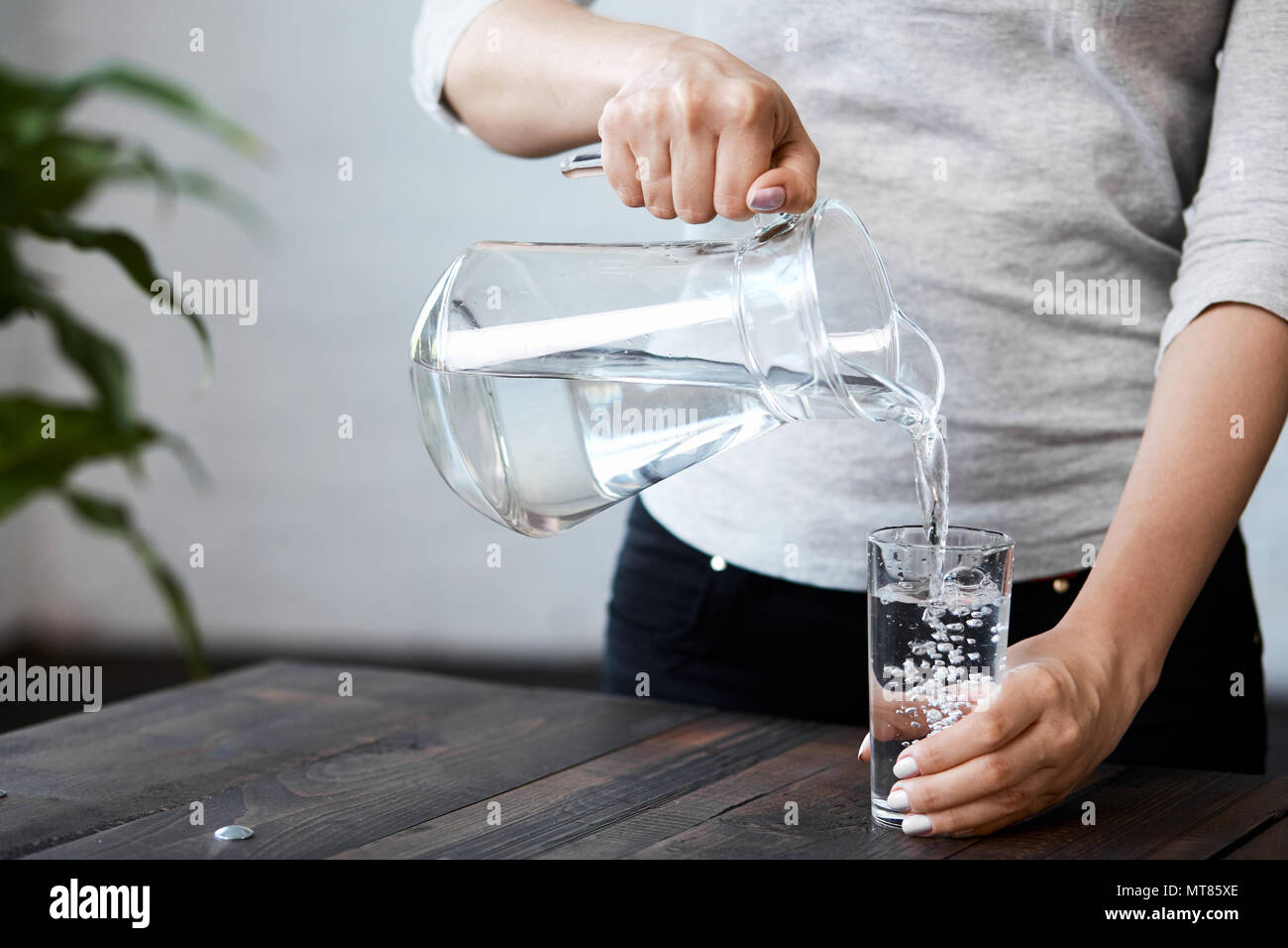 Drinking Water. Healthy Lifestyle. Diet concept. Healthy Eating Stock ...