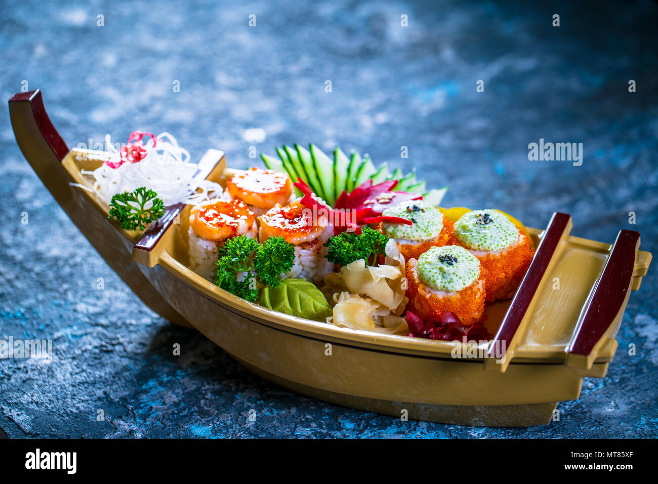 Various kinds of sushi food Stock Photo - Alamy