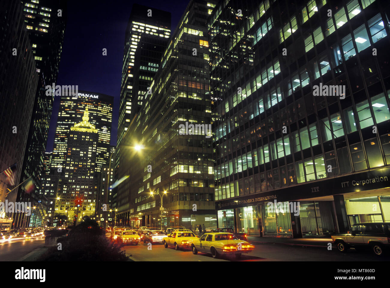 Vintage New York City Streets At Night
