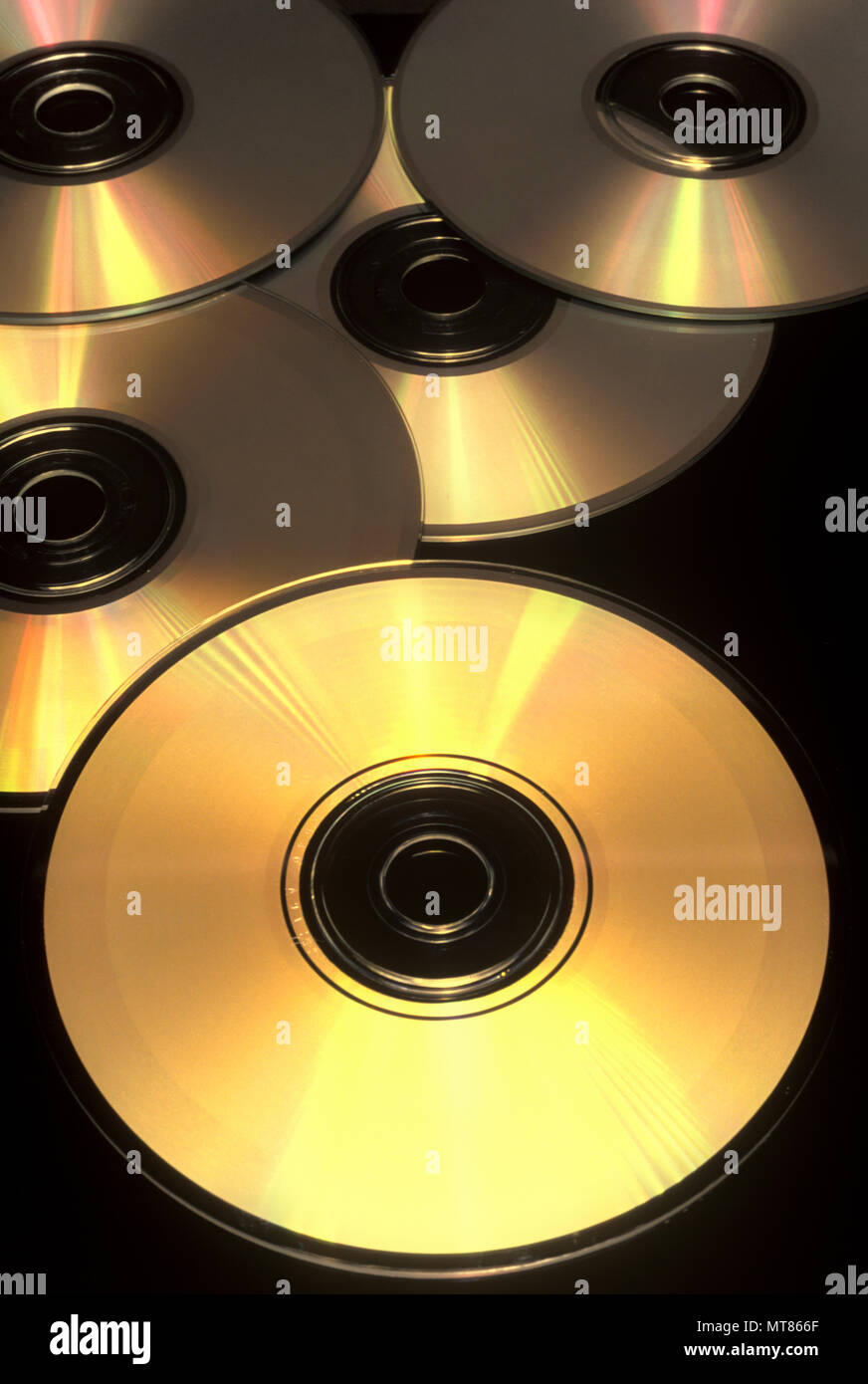 1988 HISTORICAL GROUP OF COMPACT CD ROM DISCS ON BLACK BACKGROUND Stock ...