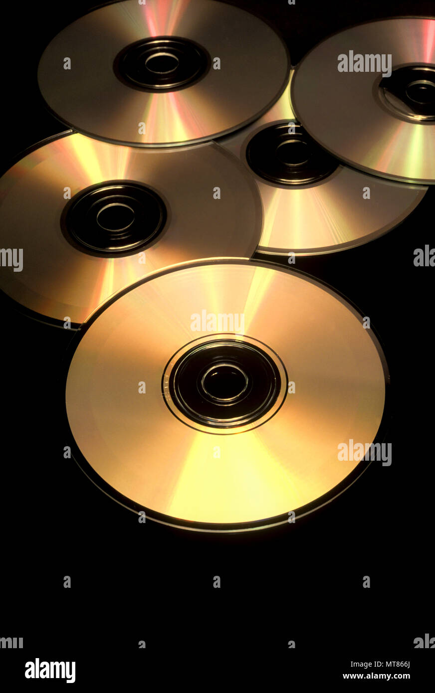 1988 HISTORICAL GROUP OF COMPACT CD ROM DISCS ON BLACK BACKGROUND Stock ...