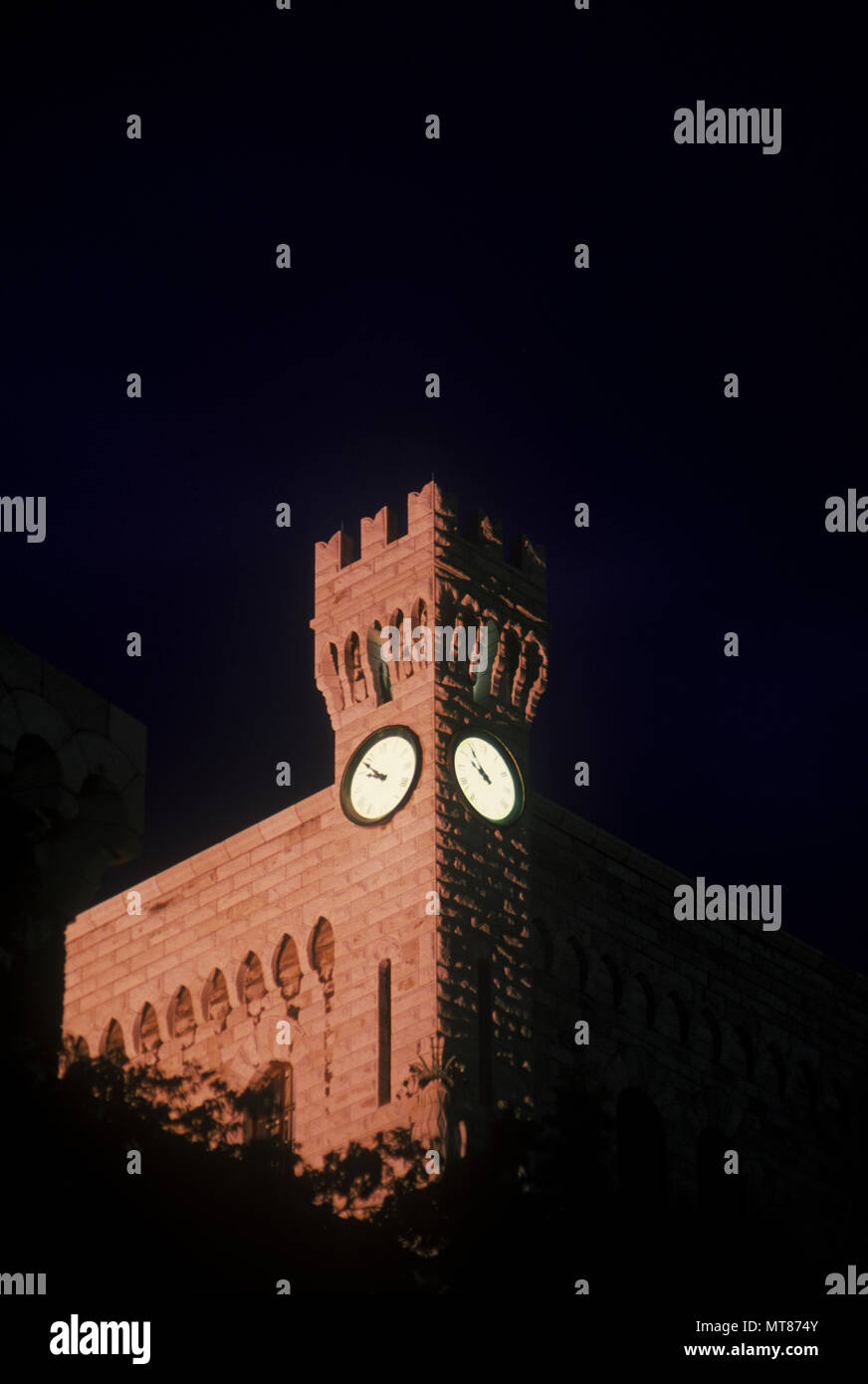 1988 HISTORICAL PRINCE’S PALACE CLOCK TOWER OLD TOWN MONTE CARLO ...