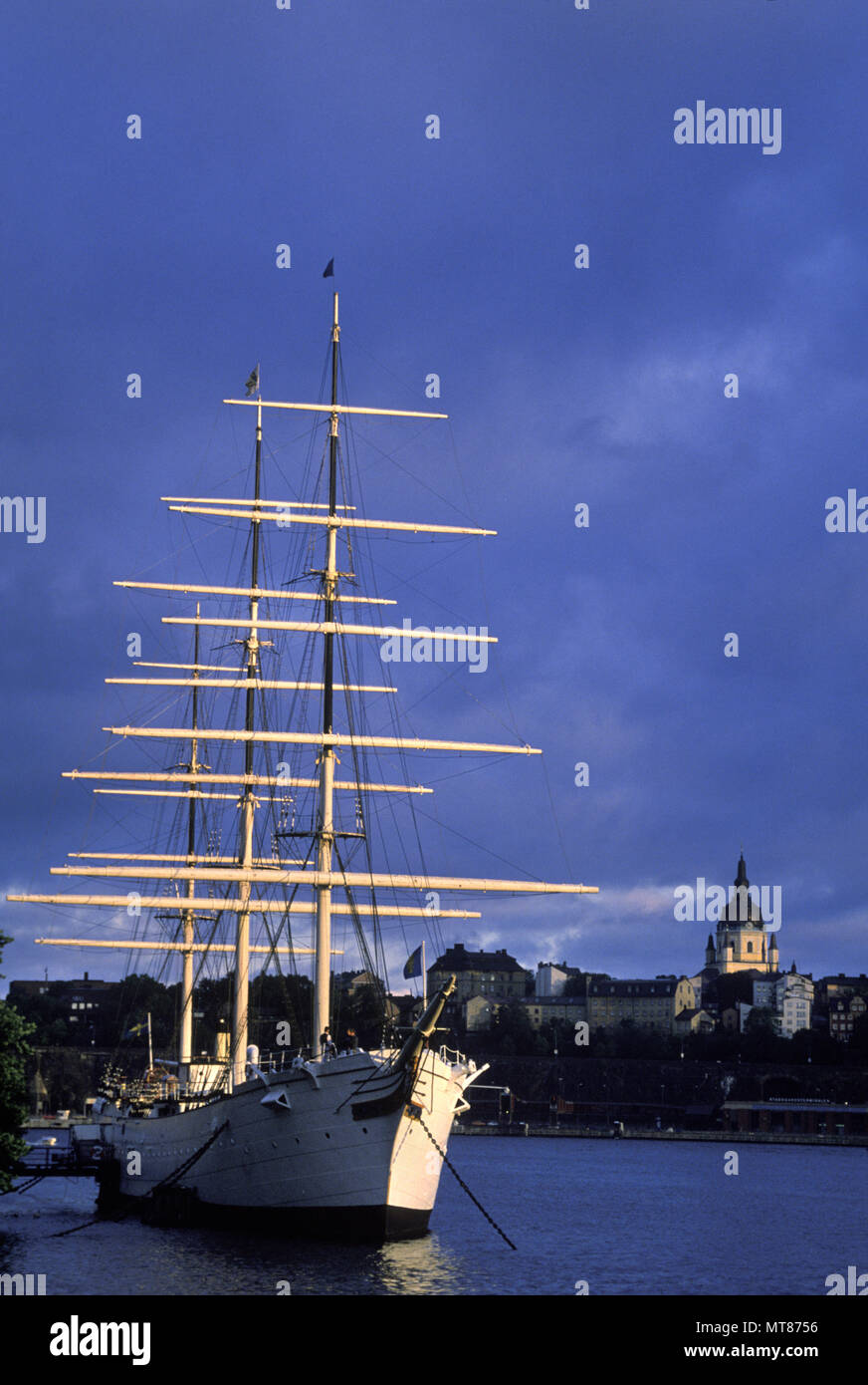 1988 HISTORICAL CHAPMAN TALL SHIP SKEPPSHOLMEN ISLAND STOCKHOLM SWEDEN ...