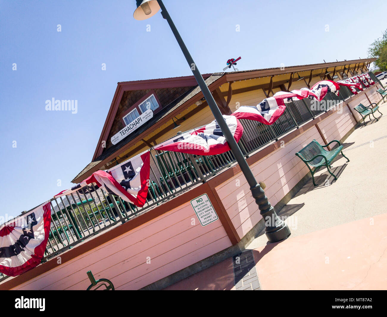 Stock Photo - Tehachapi Railroad Depot, Tehachapi, California, United ...