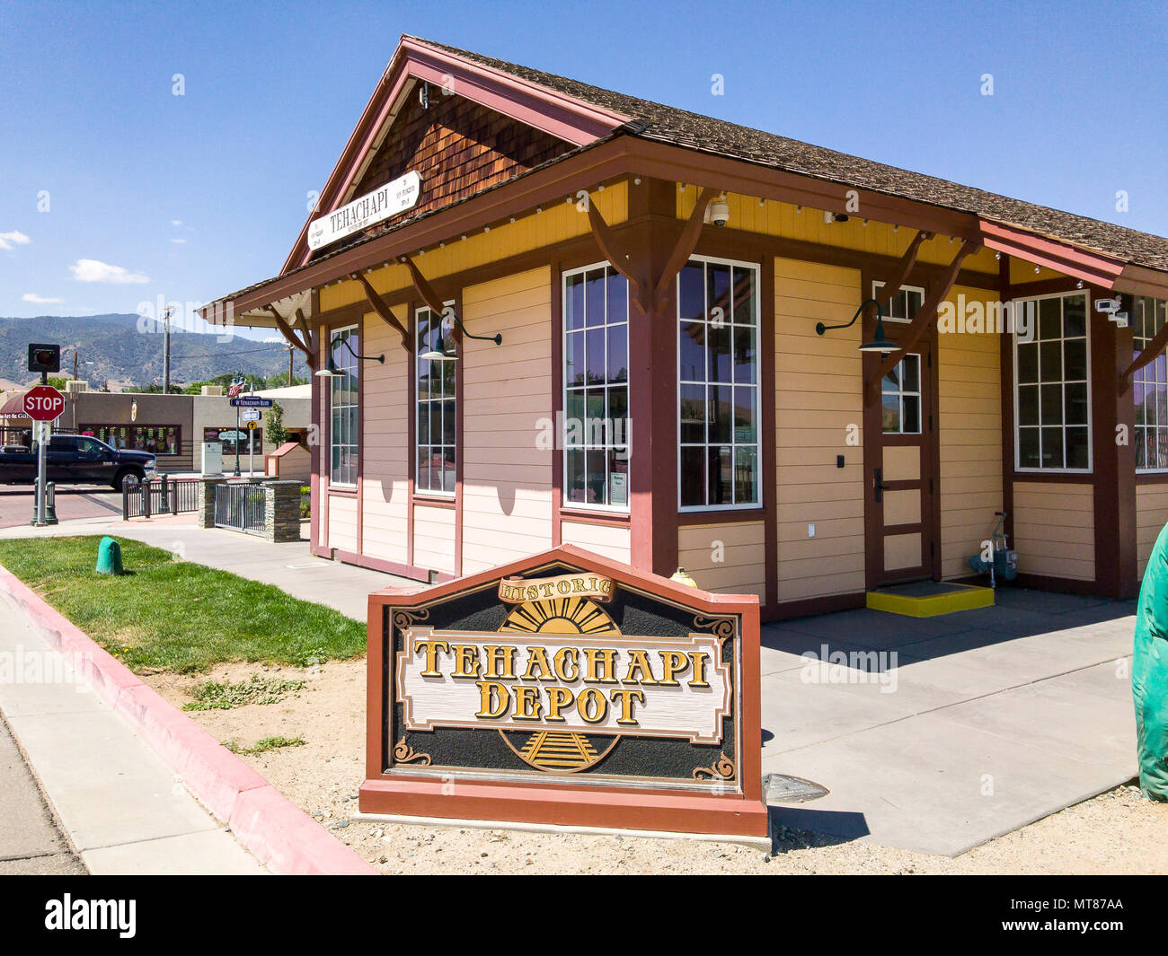 Stock Photo - Tehachapi Railroad Depot, Tehachapi, California, United ...