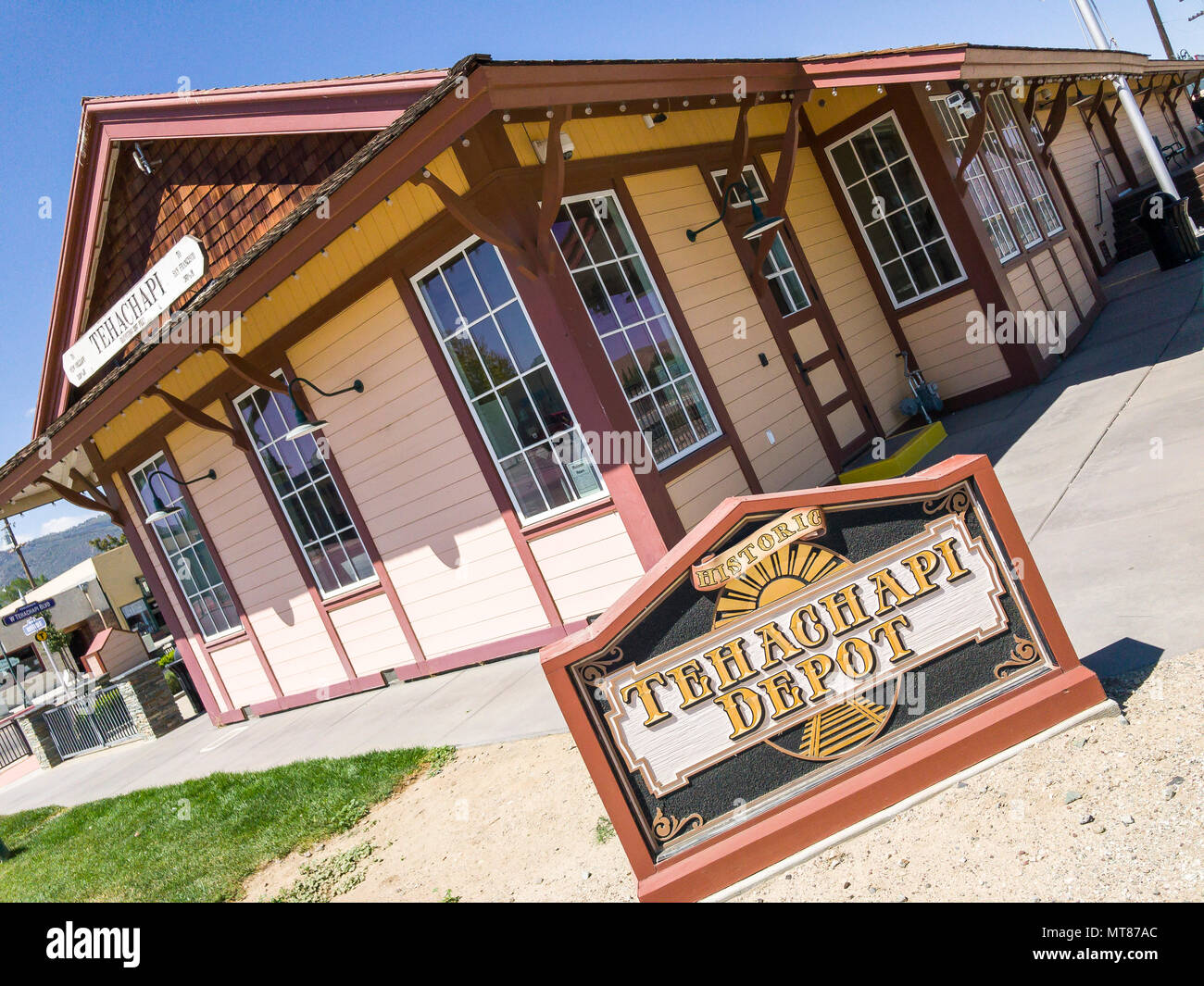 Stock Photo - Tehachapi Railroad Depot, Tehachapi, California, United ...