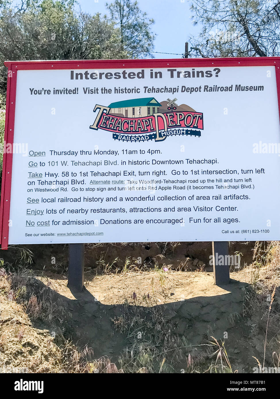 Stock Photo - Tehachapi Railroad Depot, Tehachapi, California, United ...