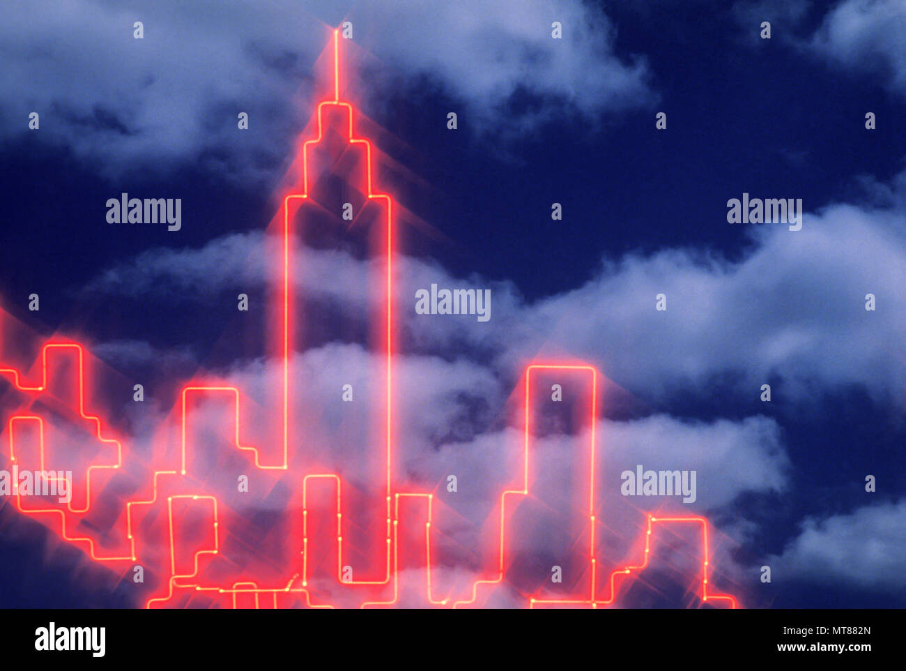 New york city skyline 1990 hi-res stock photography and images - Alamy