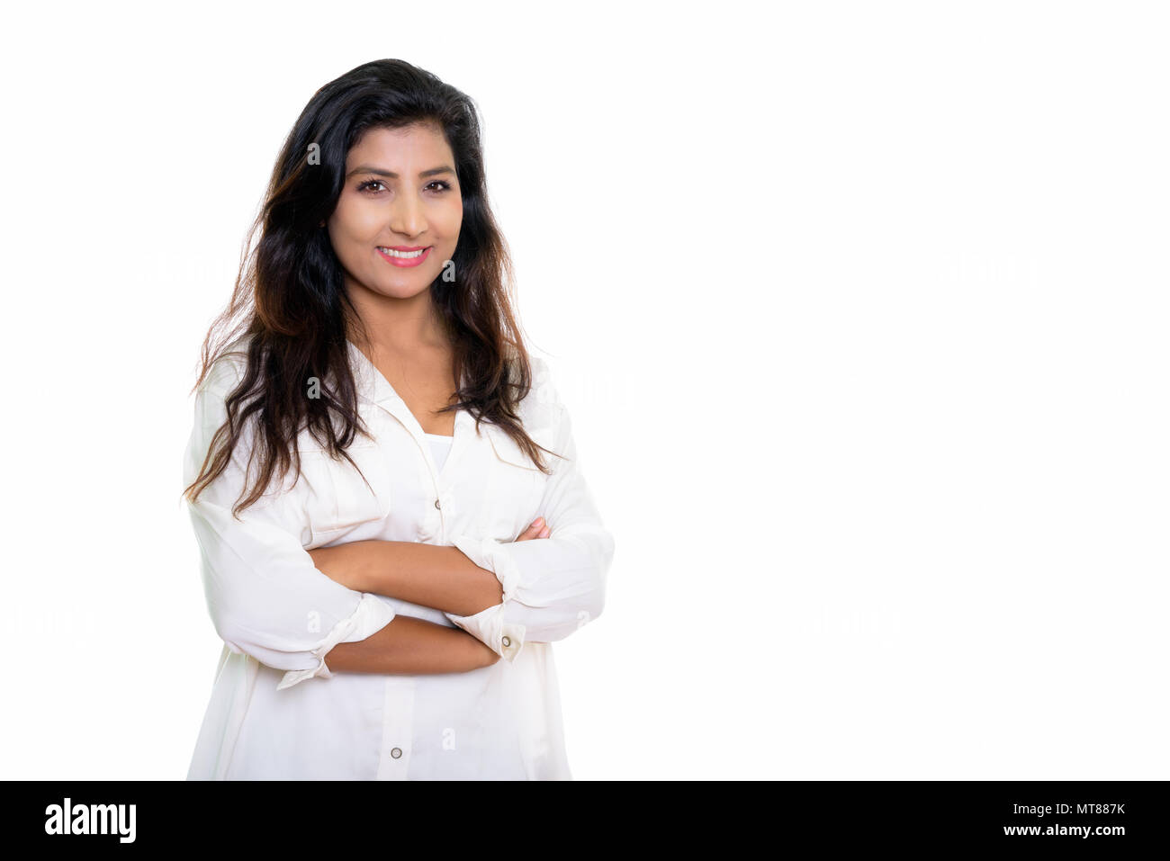 Woman cross arms hi-res stock photography and images - Alamy