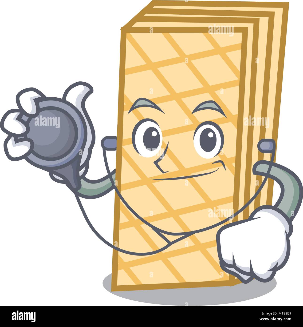 Doctor waffle character cartoon style Stock Vector Image & Art - Alamy