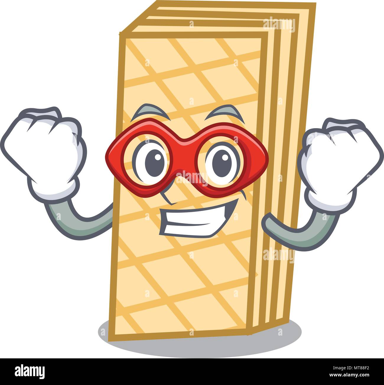 Super heroSuper hero waffle character cartoon style Stock Vector Image ...