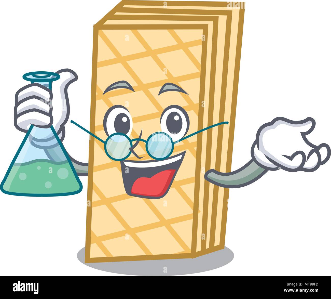 Professor waffle character cartoon style Stock Vector Image & Art - Alamy