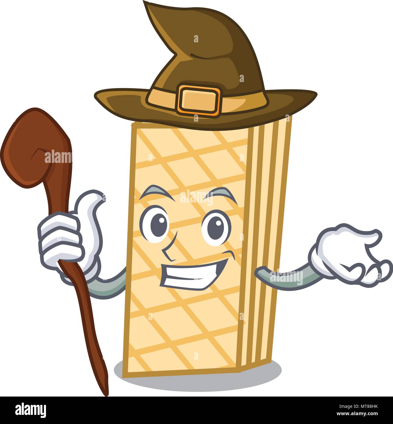 Witch waffle mascot cartoon style Stock Vector Image & Art - Alamy