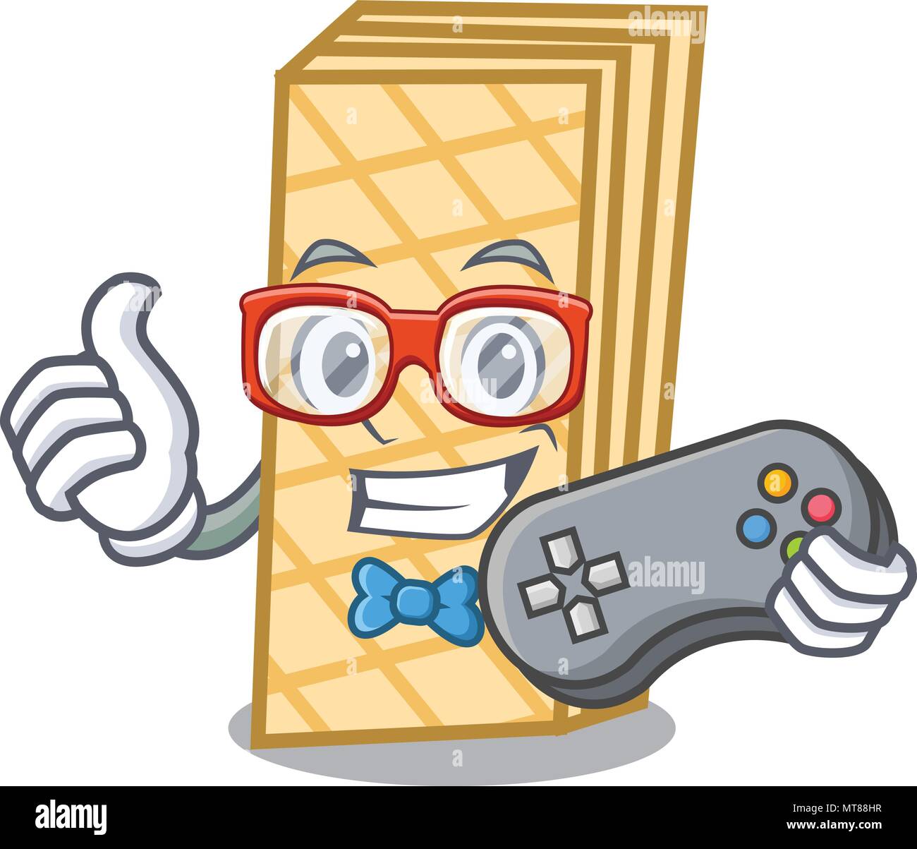 Gamer waffle mascot cartoon style Stock Vector Image & Art - Alamy
