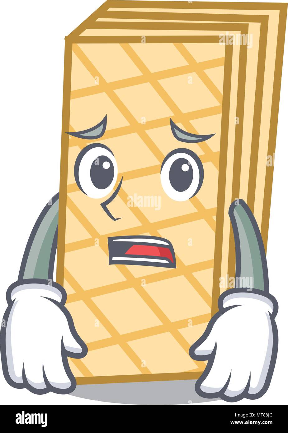 Afraid waffle mascot cartoon style Stock Vector Image & Art - Alamy