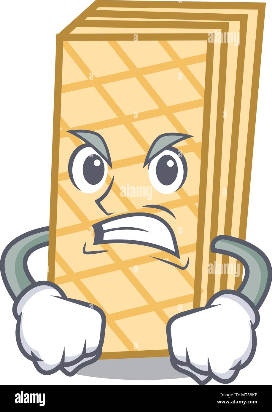 Angry waffle mascot cartoon style Stock Vector Image & Art - Alamy