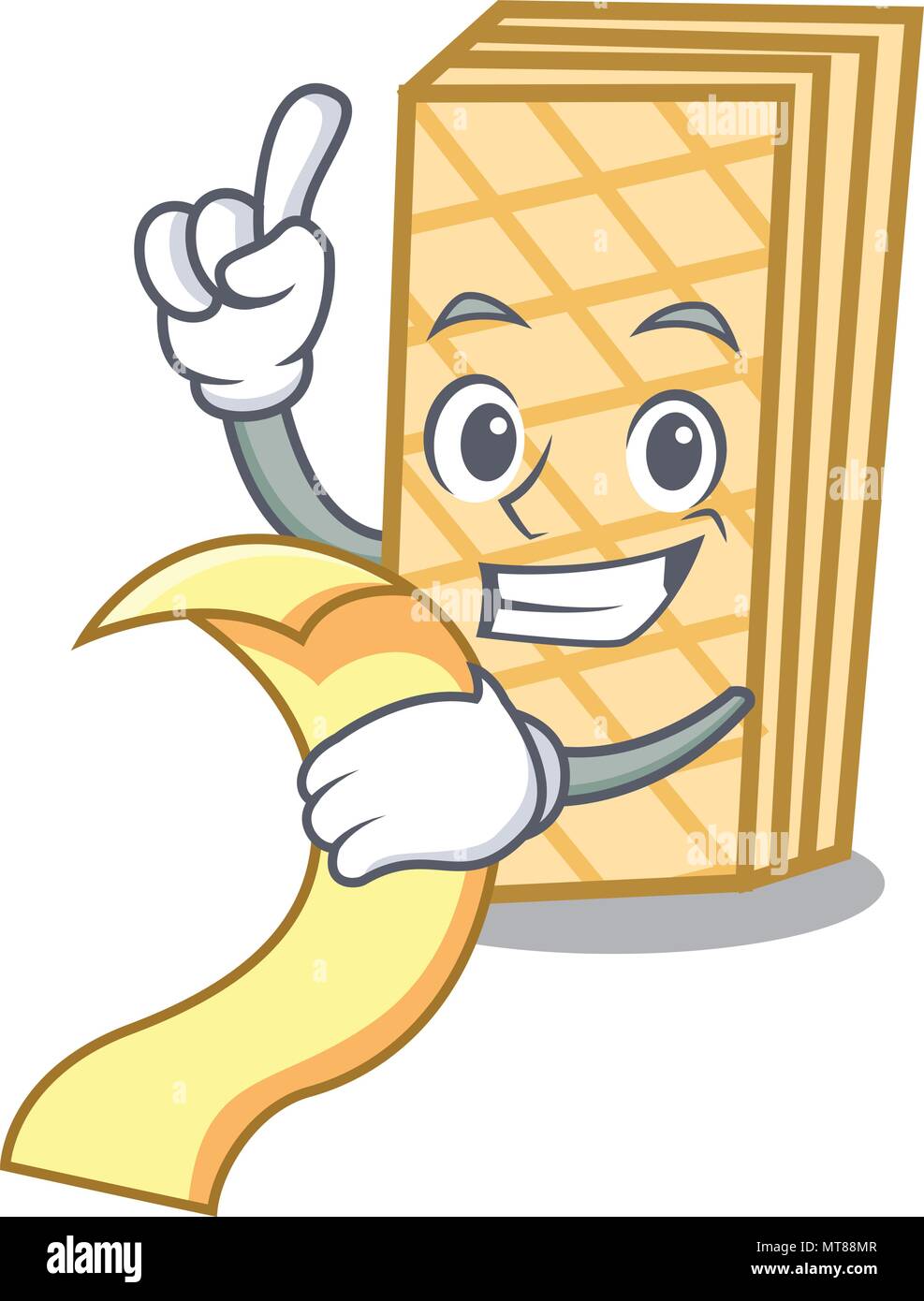 With menu waffle mascot cartoon style Stock Vector Image & Art - Alamy