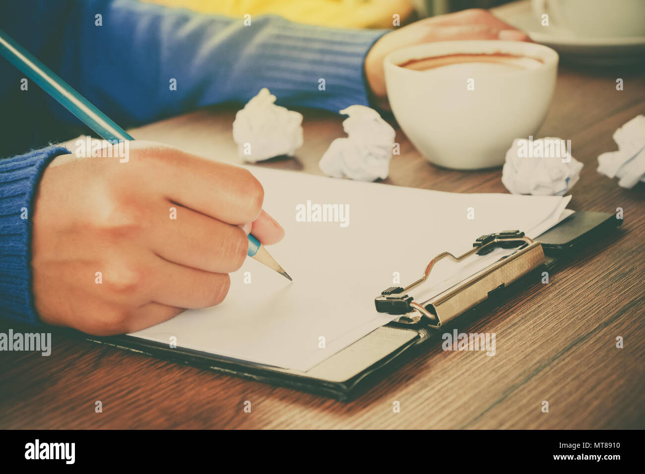 Tabletop blank notepad school hi-res stock photography and images - Alamy